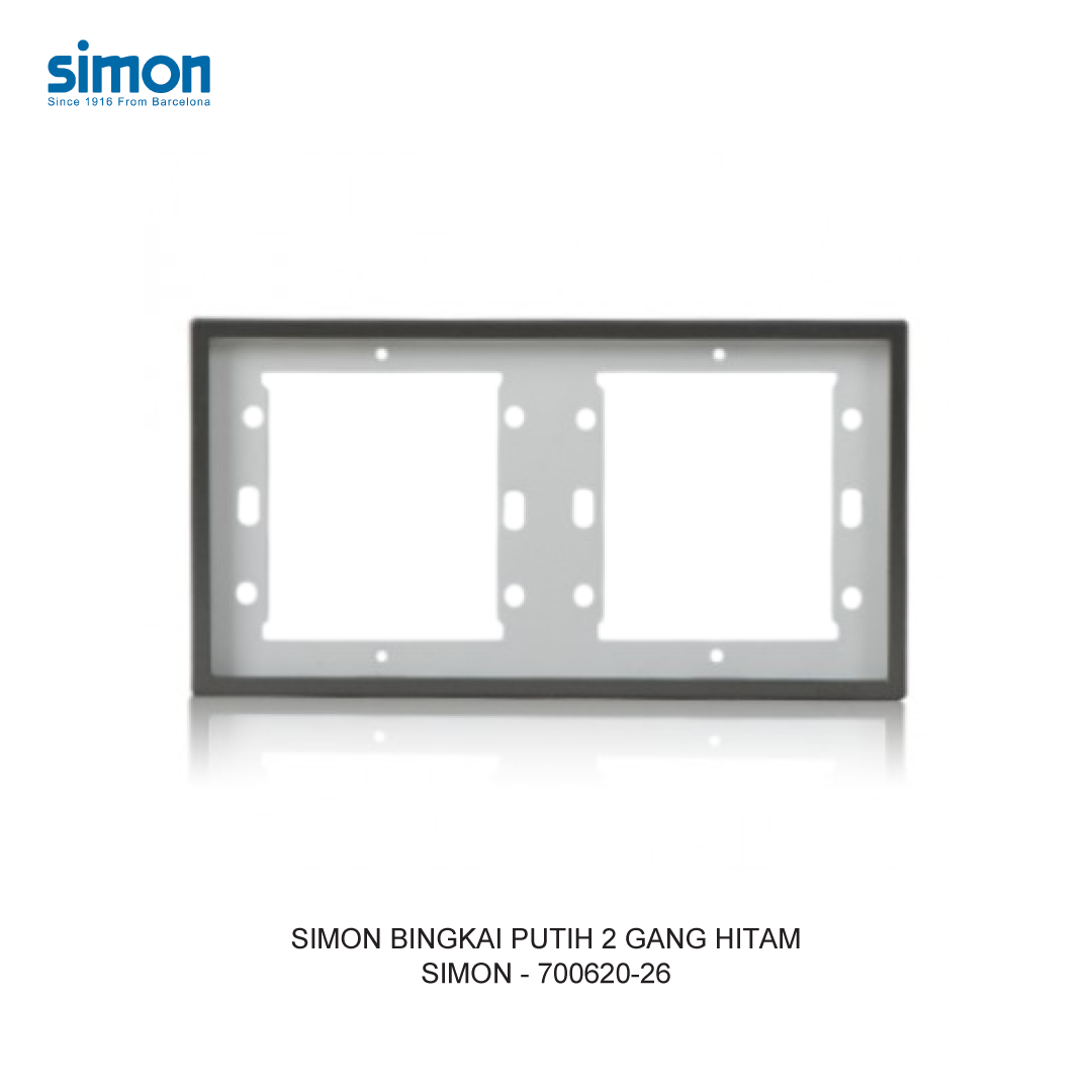 Jual Simon i7 2 Gang Frame Black 700620 Terbaik Banjarmasin - Nagasari Electric